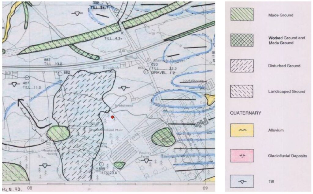 Extract of the 1:10,000 scale BGS geological drift map (sheet NT07SE ...